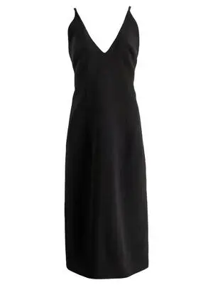Magda Butrym V-neck Cross-strap Midi Dress - Black