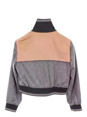 Miu Miu Logo Detail Jacket - Grey
