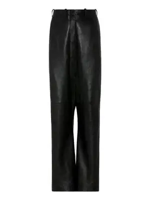 MAISON MARGIELA Paneled Leather Trousers - Black
