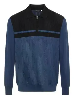 TOMBOLINI Cable-knit Quarter-zip Sweater - Blue