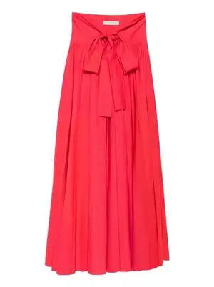 Philosophy Di Lorenzo Serafini Bow-detail Pleated Maxi Skirt - Red