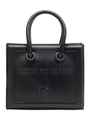 Iceberg Logo-embossed Bucket Bag - Black