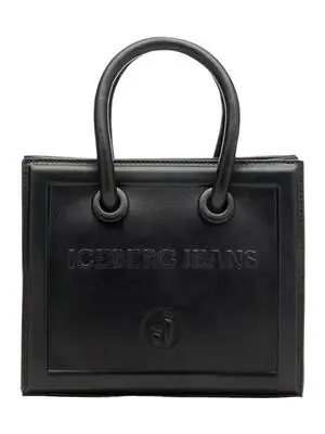 Iceberg Logo-embossed Bucket Bag - Black