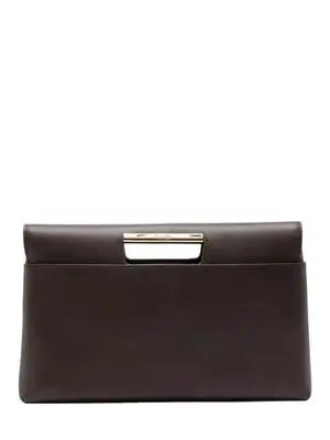 Furla Leather Envelope Clutch Bag - Brown