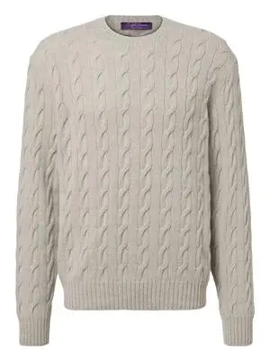 Ralph Lauren Purple Label Cable-knit Cashmere Sweater - Grey