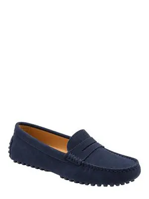 MENINA STEP Oporto Suede Moccasin Loafers - Navy