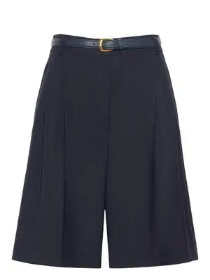 Max Mara Double-pleated Shorts - Black