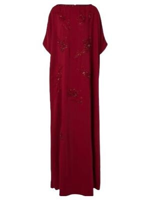 Carolina Herrera Embellished Gown - Red