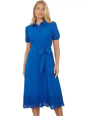 YUMI Yumi Cotton Shirt Midi Dress
