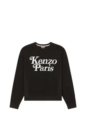 Kenzo Logo Printed Crewneck Sweatshirt - Black