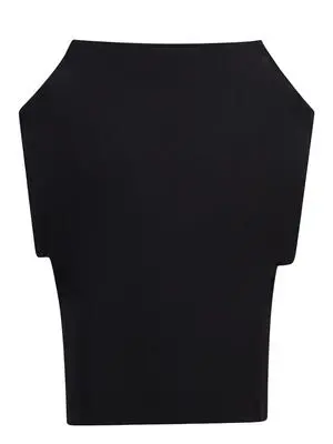 Norma Kamali Sleeveless Wide-neck Top - Black