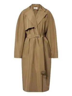 THE ROW Amapola Silk Trench Coat - Brown