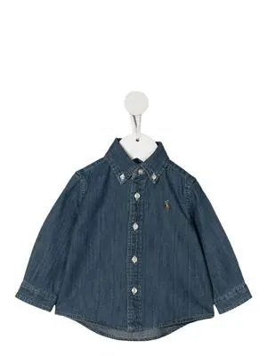 Polo Ralph Lauren Embroidered Logo Denim Shirt - Blue