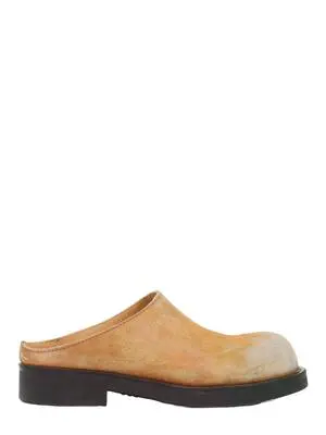 MAISON MARGIELA Washed Suede Biker Mules - Neutrals