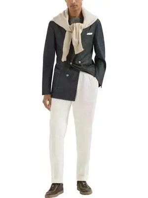 Brunello Cucinelli Cotton Corduroy Trousers - Neutrals