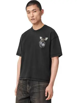 ALLSAINTS Wyvern Short Sleeve Graphic T-shirt - Black