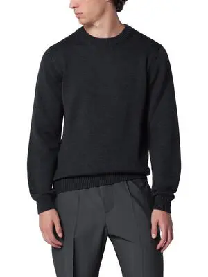 ROBERTO COLLINA Crew-neck Wool Sweater - Grey