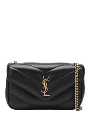 Saint Laurent Loulou Mini Leather Bag - Black