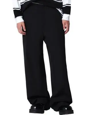 Balenciaga Wide-leg Tailored Trousers In Twill - Black