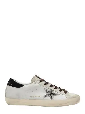 GOLDEN GOOSE Super-star Sneakers With Animal-print Star - White