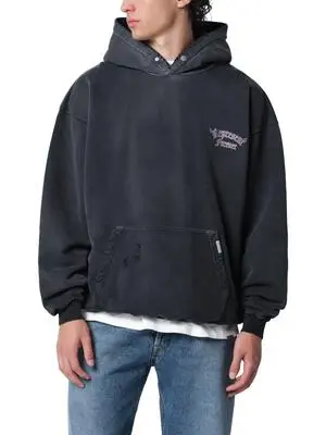REPRESENT Forevers Washed Cotton Hoodie - Black