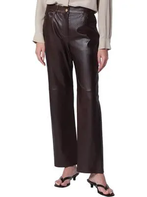 MAX MARA S Max Mara Lamb Nappa Leather Trousers