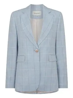 REALLY WILD CLOTHING Really Wild Clothing Tania Wool Blend Jacket Blue Check