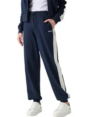 Guess Phoebe High Rise Striped Joggers - Daring Ocean
