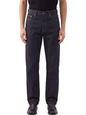 JW Anderson Mid-rise Straight-leg Jeans In Cotton Denim - Blue