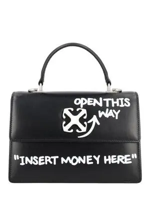 Off-White Jitney 1.4 Handbag In Smooth Leather - Black