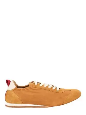 UMA WANG Low-top Trainers In Leather And Nylon - Brown