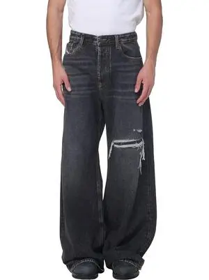 DIESEL® Diesel D-Rise Wide-Leg Jeans In Distressed Cotton