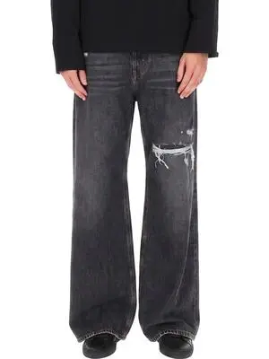 DIESEL® Diesel D-Rise Wide-Leg Jeans In Distressed Cotton Denim