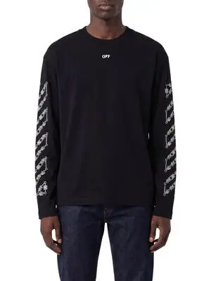 OFF-WHITE Cotton Long-sleeved T-shirt With Rear Arrow Logo