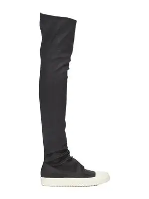 Rick Owens Rick Owens Drkshdw Over-the-Knee Boots With Rubber Toe Cap Black