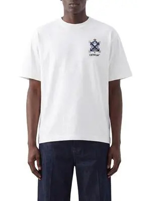 Off-White Jewel Arrow Skate Cotton T-shirt With Rear Logo - White