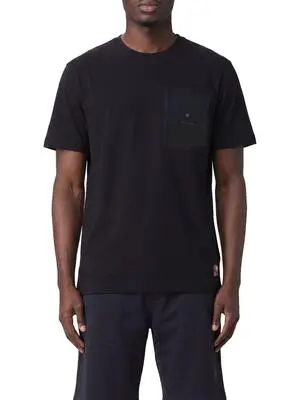 PARAJUMPERS Crew Neck Cotton T-shirt With Chest Patch Pocket - Black
