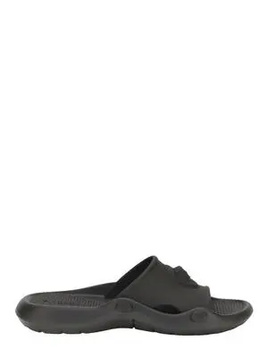 Versace Medusa Rubber Slides With Embossed Logo - Black