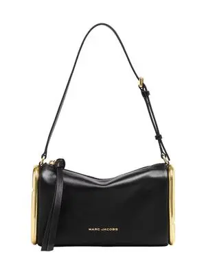 Marc Jacobs Marc Jacobs Small Scene Leather Crossbody Bag With Laminated Double J Logo Black