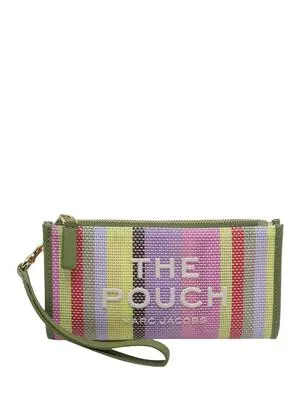 Marc Jacobs Striped Mesh Pouch Wristlet - Pink