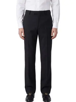 Valentino Garavani Slim Fit Tailored Merino Wool Trousers - Black