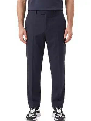 Valentino Garavani Slim Fit Tailored Merino Wool Trousers - Navy