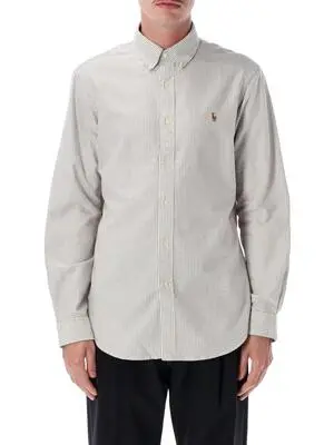 Polo Ralph Lauren Slim Fit Striped Cotton Shirt With Embroidered Logo Hazel