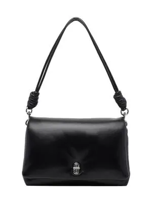 Marc Jacobs Dual Puffy Leather Shoulder Bag - Black