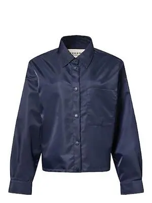 Max Mara Water-repellent Woven Raincoat - Navy