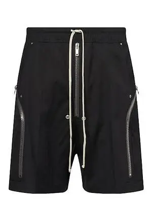 Rick Owens Bela Bauhaus Cotton Shorts - Black