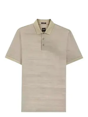 BOSS Striped Polo Shirt - Neutrals
