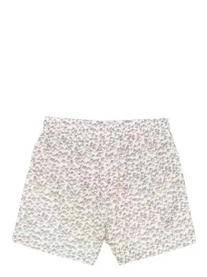 Emporio Armani Monogram Print Drawstring Swim Shorts - Pink