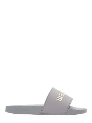 Burberry Logo Slides - Grey