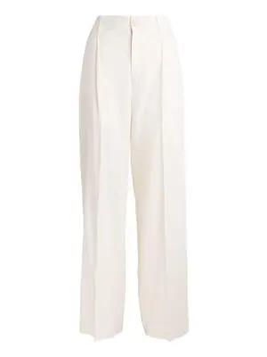 Paige Westin Pleated Wide-leg Trousers - Ivory